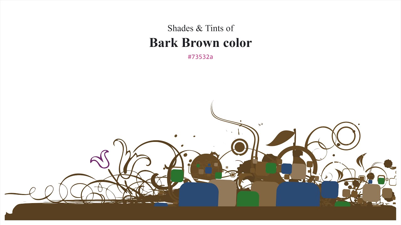 Shades & Tints of Bark Brown color #73532a A Warm Brown color #664925 ...
