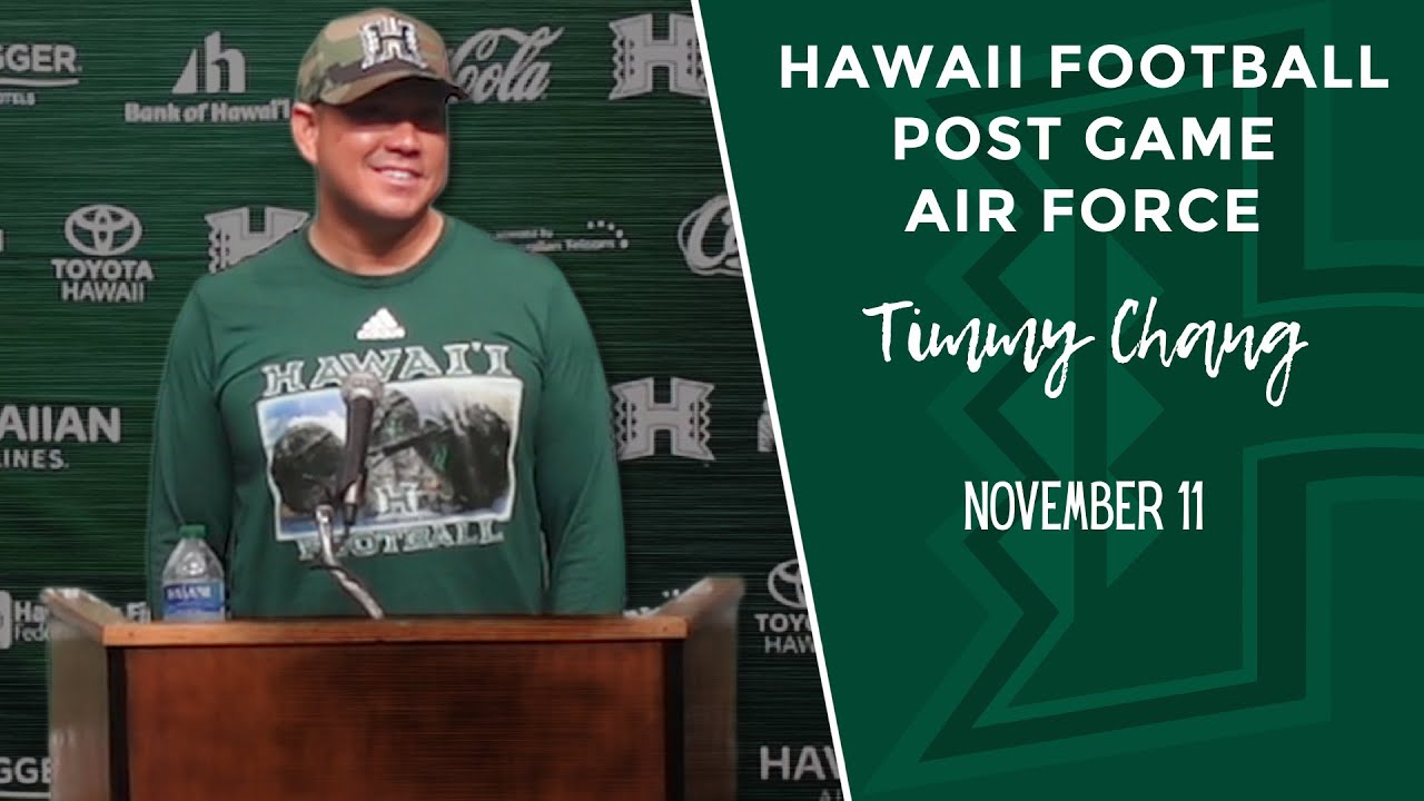 Hawaii vs Air Force Post Game: Timmy Chang - YouTube
