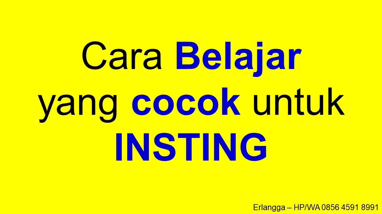 Cara Belajar Insting / Instinct In - Tes Sidik Jari STIFIn - YouTube
