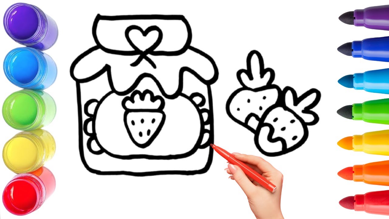 How To Draw cute jam Drawing, Painting & Coloring For Kids and Toddlers ...