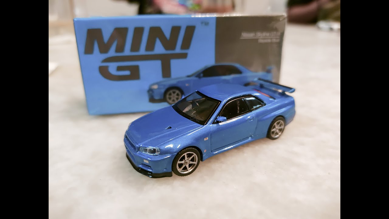 Mini GT 1/64 Nissan Skyline GT-R (R34) V-Spec II Bayside Blue | 东瀛战神GTR ...