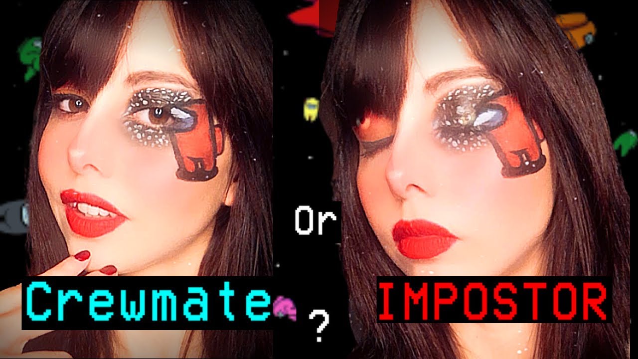 AMONG US INSPIRED MAKE-UP TUTORIAL! 👩🏻‍🚀😘 FACILE\EASY - YouTube