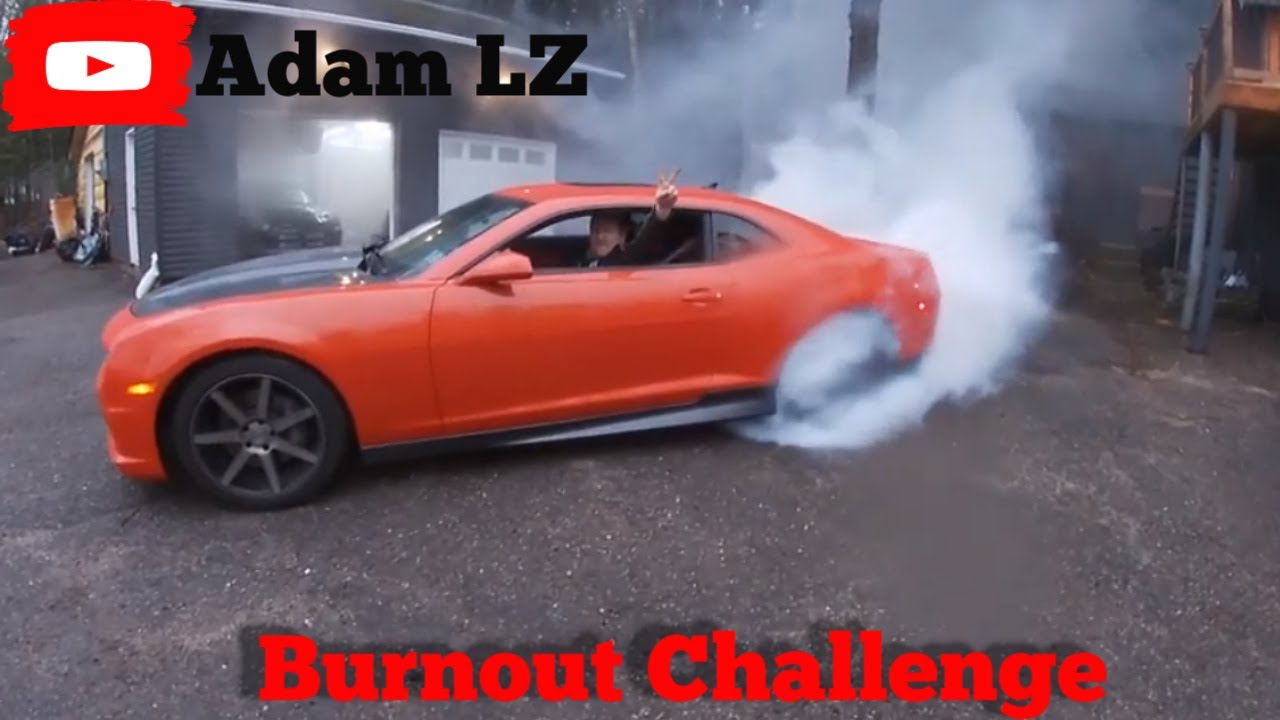 Adam LZ Stay At Home Burnout Challenge *** Huge Burnouts ** - YouTube