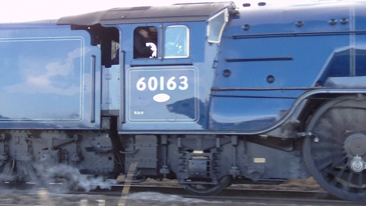 BR BLUE 60163 TORNADO ACCELERATING AT HAWKERIDGE JCTN THE CATHEDRALS ...