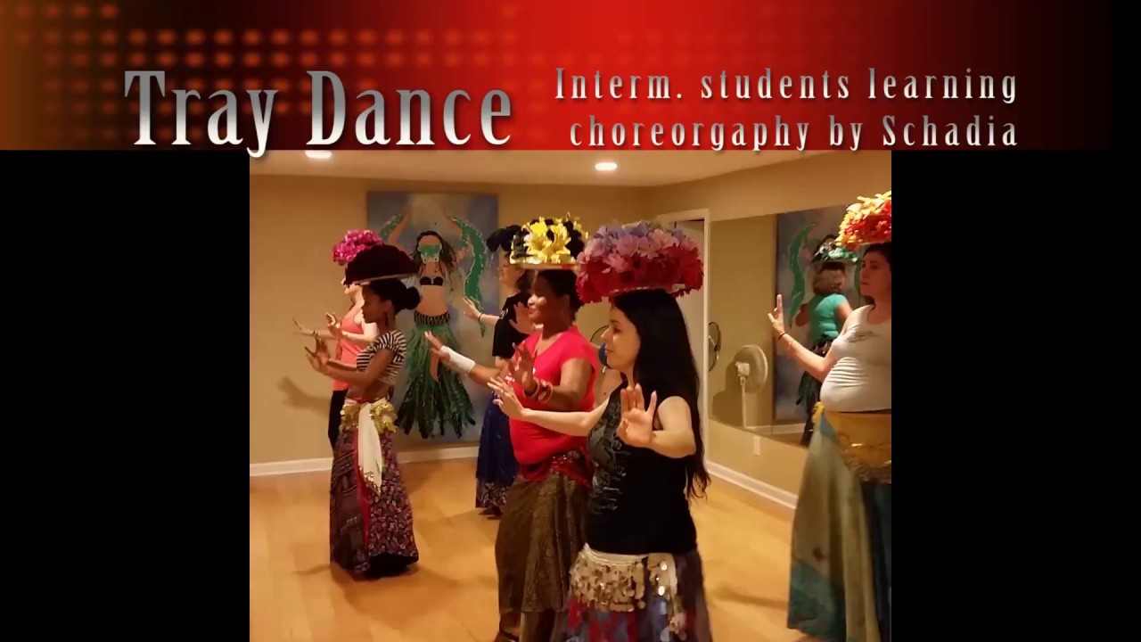 Tray Dance - intermediate belly dance students learning new dance - YouTube