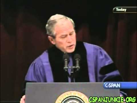 George W Bush Texas A&M University Commencement 2008 - YouTube