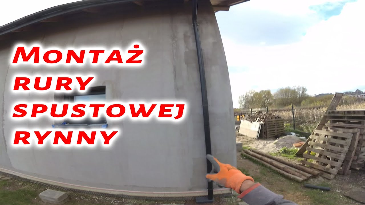 #34 Montaż rury spustowej rynny - YouTube