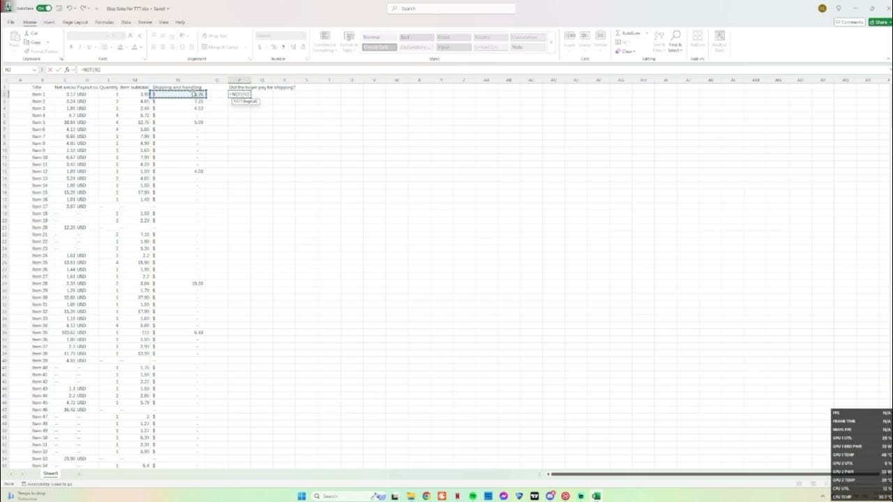 How to use a NOT function in Excel - YouTube