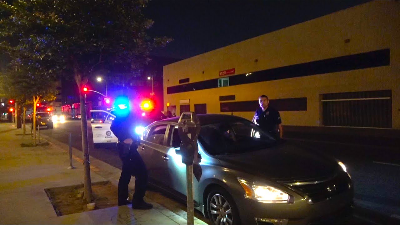 LAPD TRAFFIC STOP OFFICER GETS SCARED I'M FILMING LEAVES AS SOON AS I ...