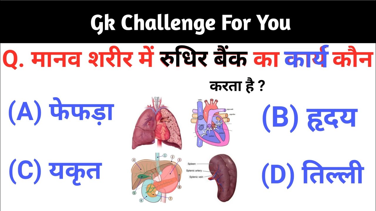 2.मानव शरीर सामान्य ज्ञान | Human Body General Knowledge Questions | Gk ...