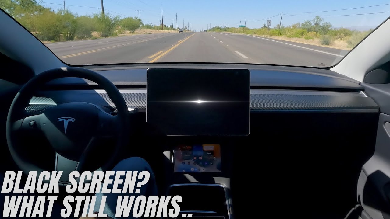 Driving Your Tesla With A Black Screen Test - YouTube