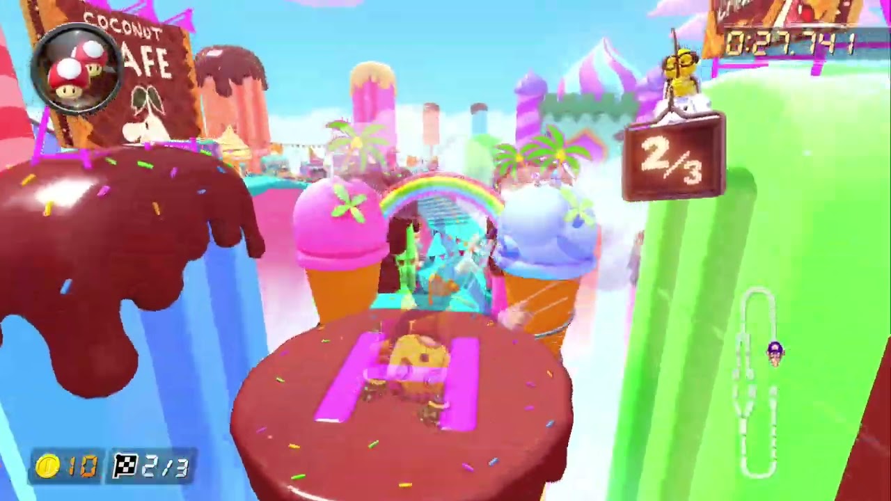 Sky-High Sundae [200cc] - 1:20.381 - T α η ε♪ (Mario Kart 8 Deluxe ...
