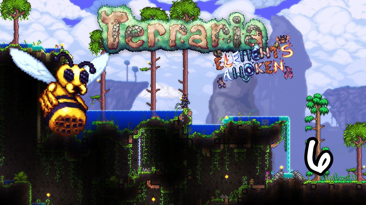 Terraria [Elements Awoken] Let's Play Episode 6: Not the Bees! - YouTube
