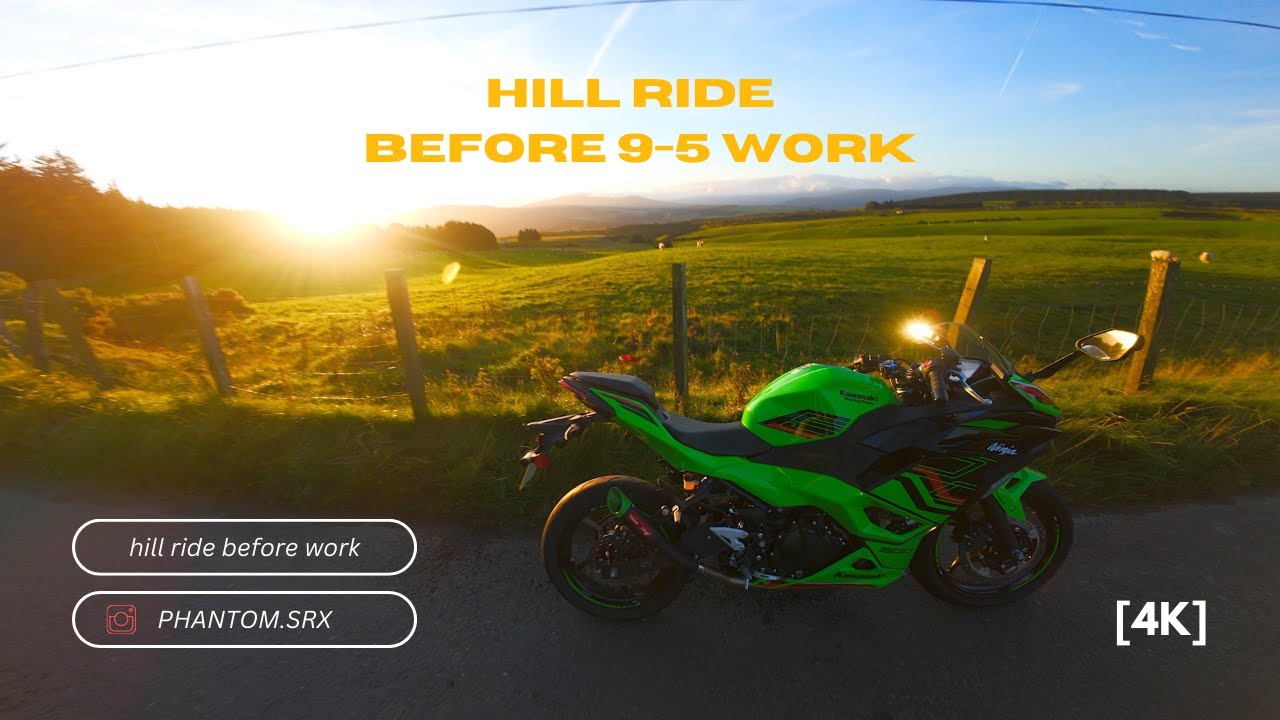 Scenic sunrise hill ride before starting 9-5 [4K] - YouTube