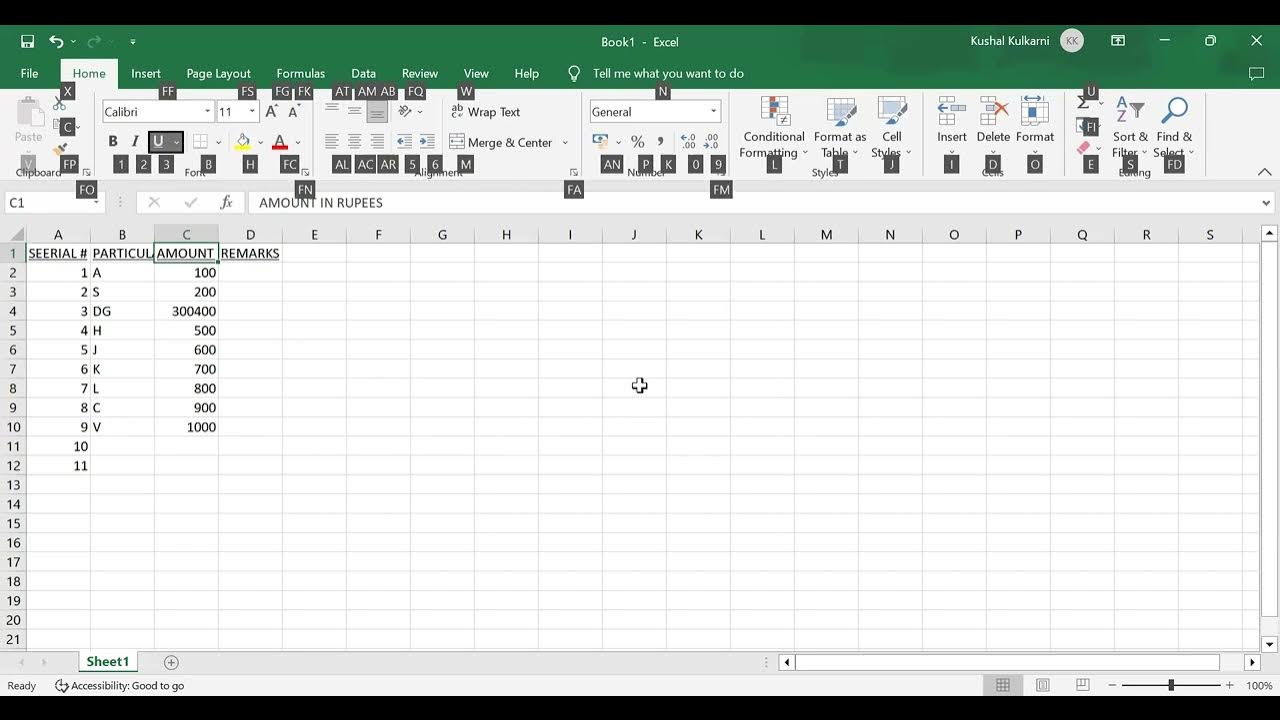 Learning MS Excel Basics with NVDA Beginners - YouTube