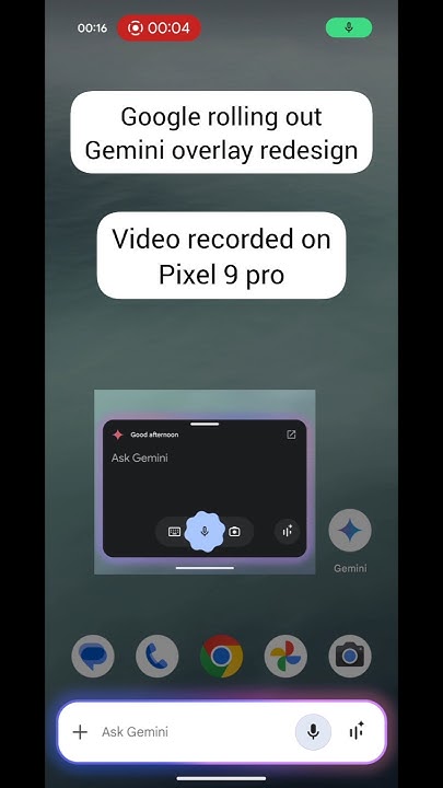 Google rolling out Gemini overlay redesign - YouTube