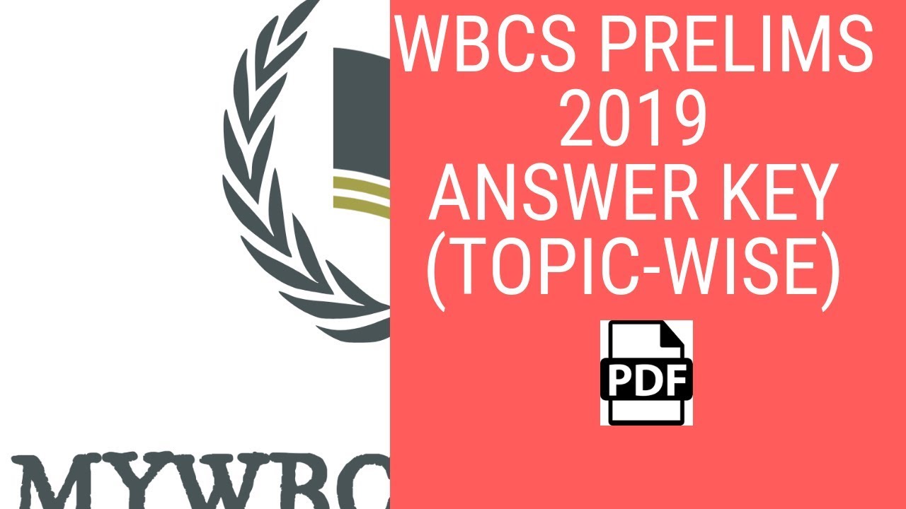 Answer Key || WBCS 2019 Preliminary Exam || Topic-wise || PDF Download - YouTube