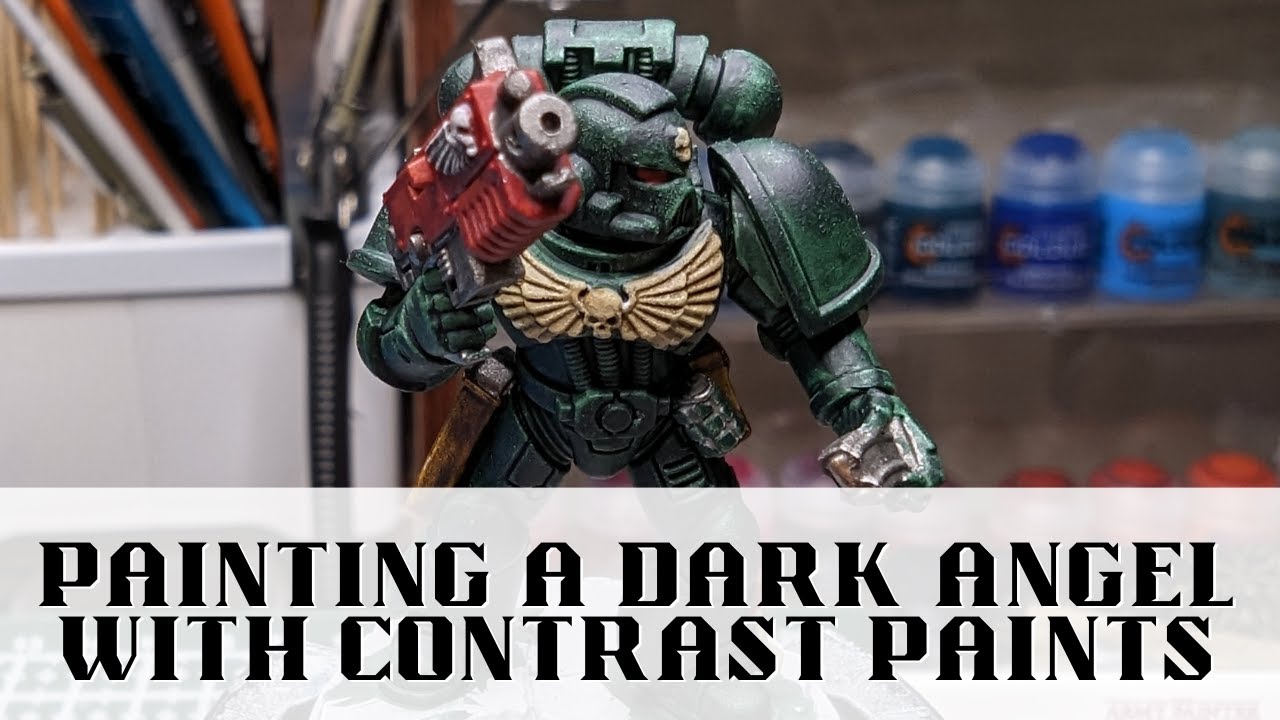 A 40k Journey #30 - Painting Dark Angels with Contrast Paints - YouTube