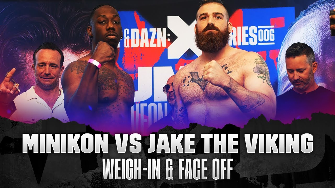 MINIKON VS JAKE THE VIKING WEIGH IN AND FACE OFF - YouTube