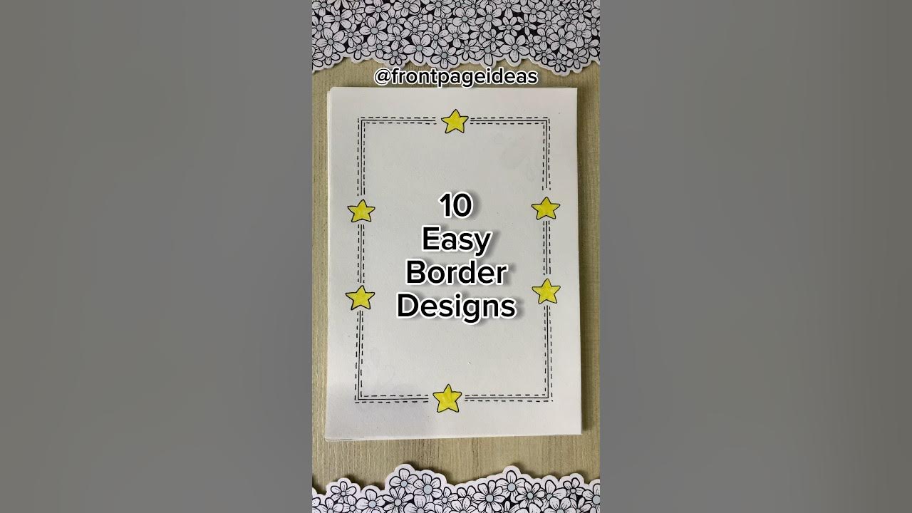 10 Easy front page design for school projects and idea note journals ...