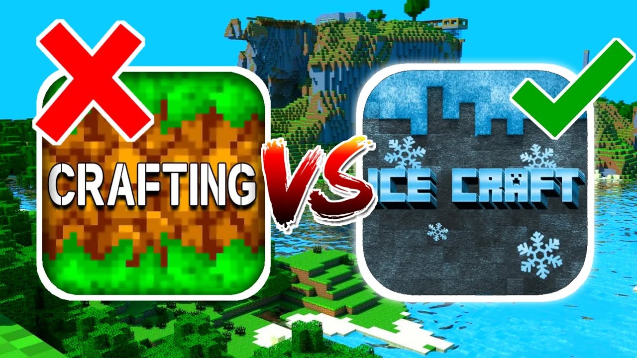 ICE CRAFT VS CRAFTING AND BUOLDING - Game Comparison - YouTube