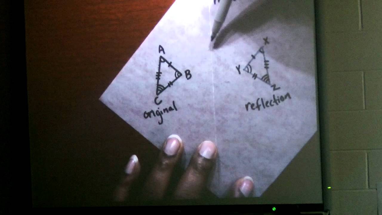 Patty Paper Triangle Reflection - YouTube