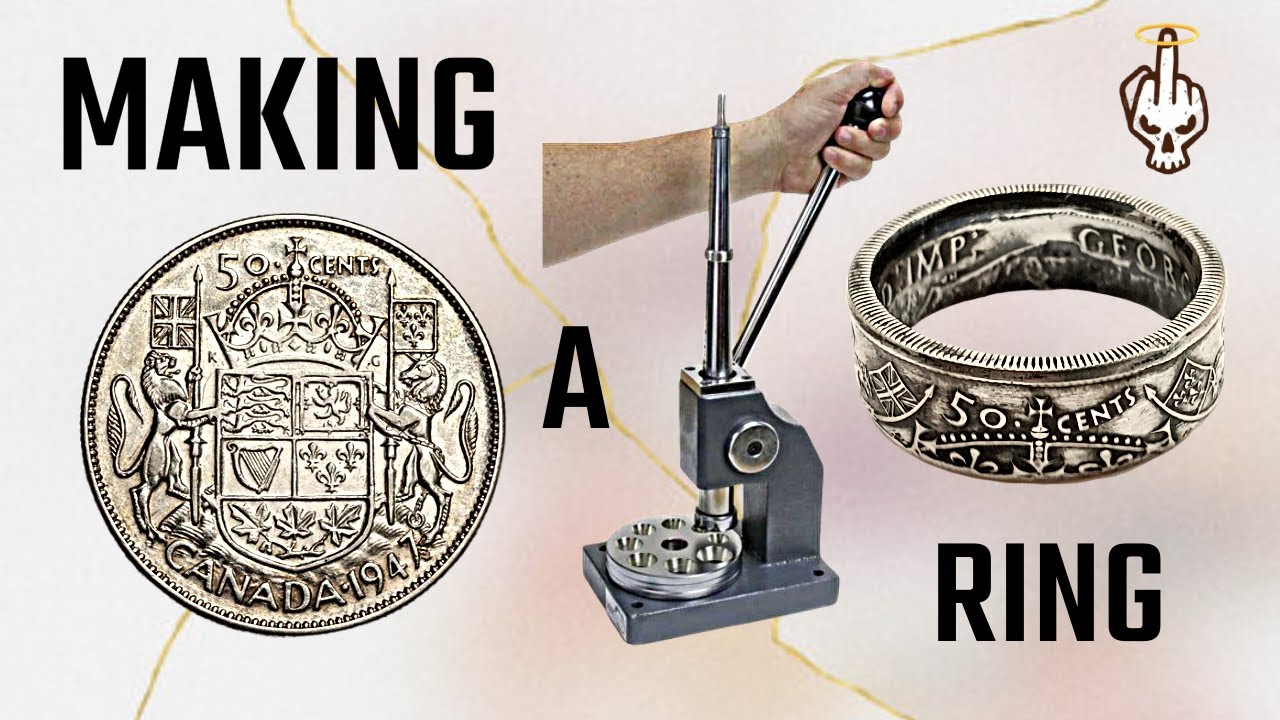 Canadian Custom Order Coin Ring From 1947 Silver Fifty Cents Coin - YouTube