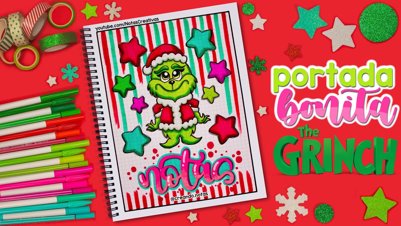 Cómo hacer una PORTADA BONITA del GRINCH - #navidad #christmas #grinch ...