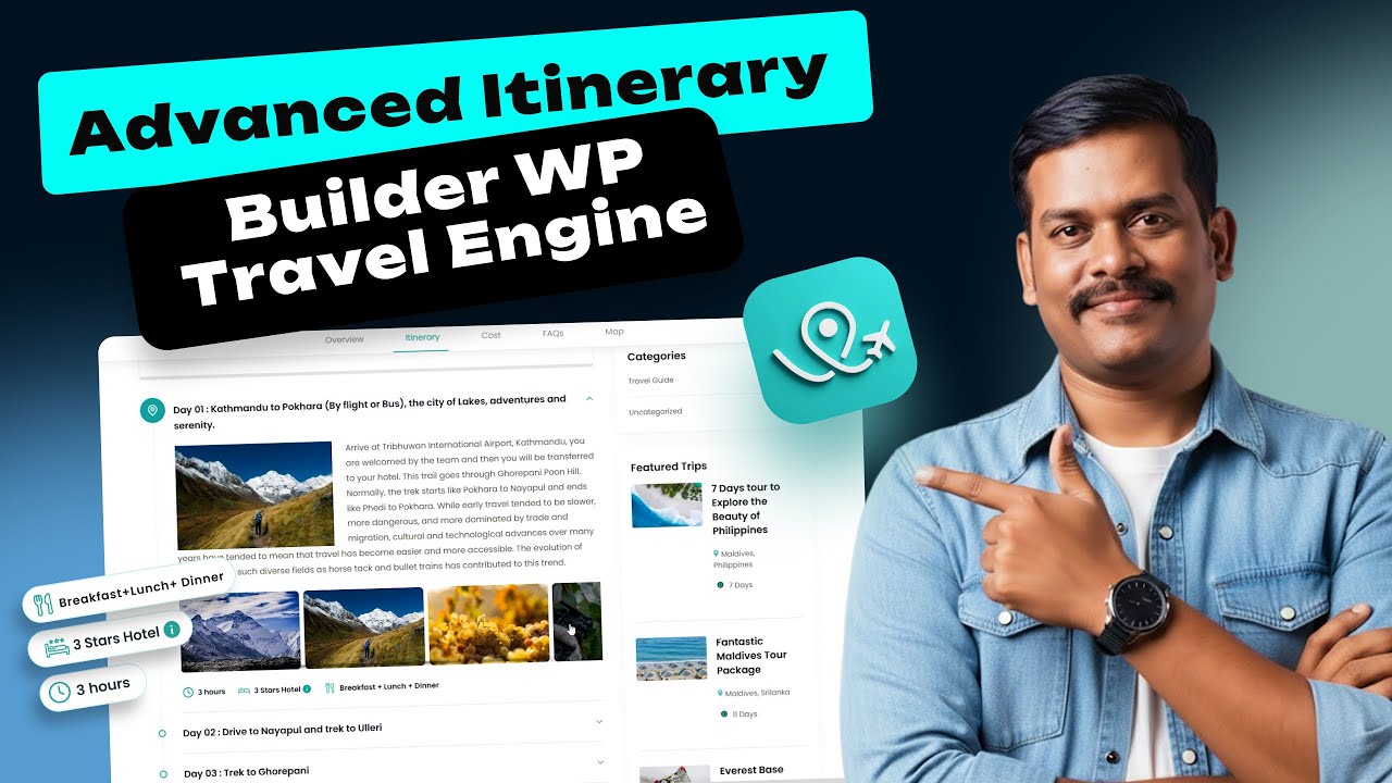 WP Travel Engine Advanced Itinerary Builder Tamil Tutorial | Travel ...