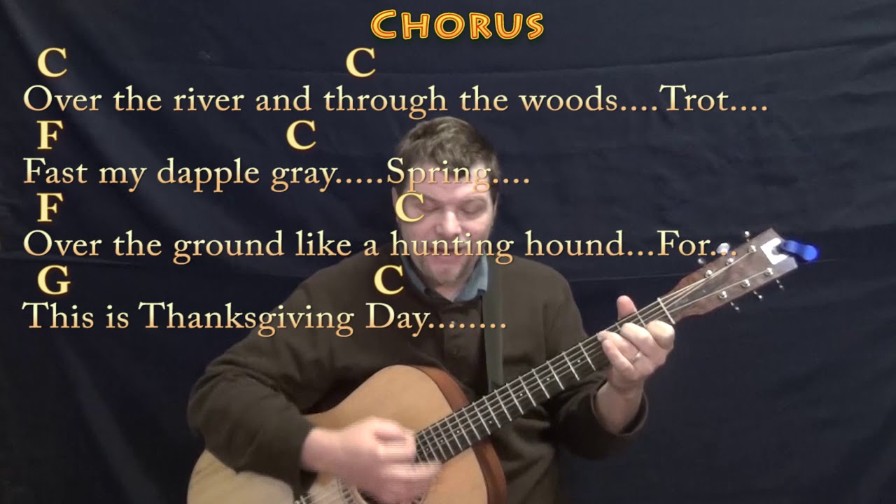 Over the River and Through the Woods (Christmas) Guitar Cover Lesson in ...