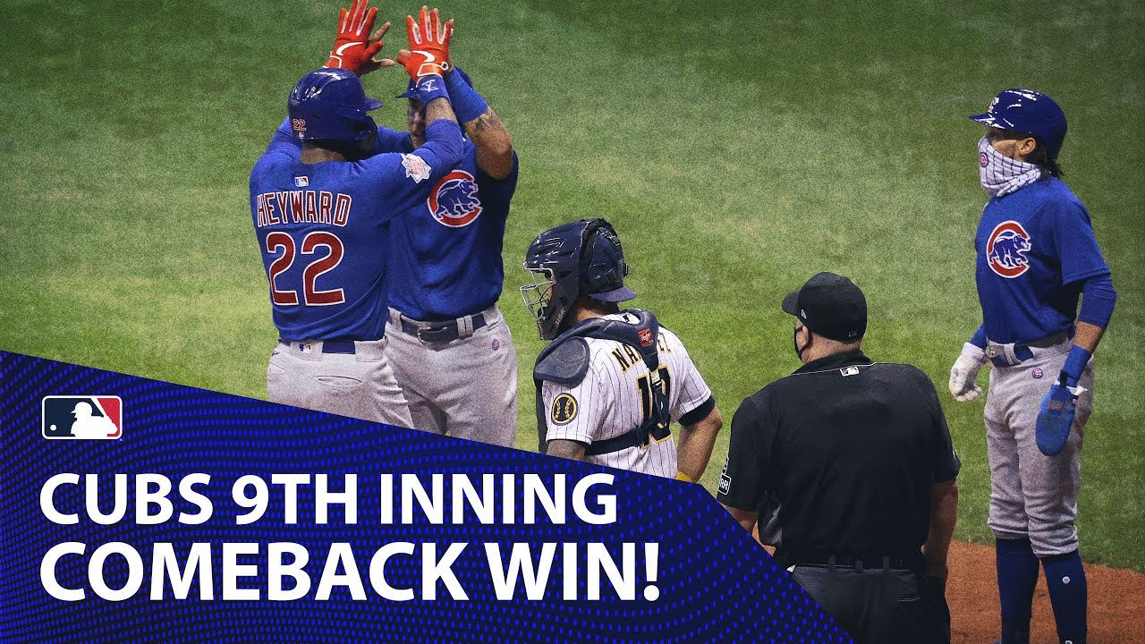 Chicago Cubs 9th inning COMEBACK Win! Featuring 3 run HOMER by Jason ...
