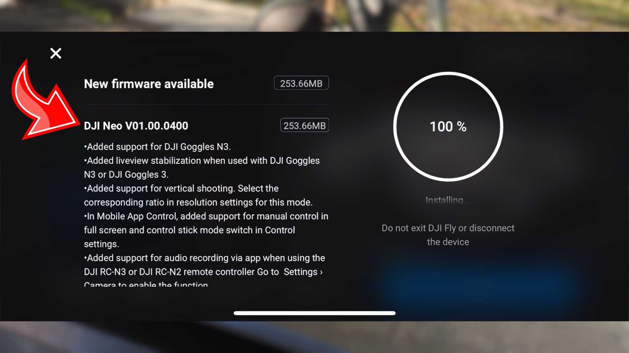 New Firmware Update New DJI Neo - YouTube