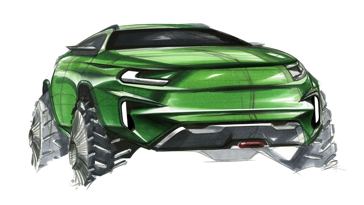 Car sketch & design(CUV) - YouTube