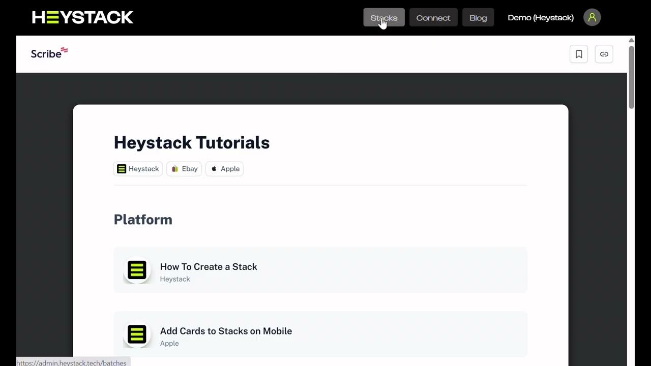 How to Create a Stack in Your Heystack Account - Heystack Software ...