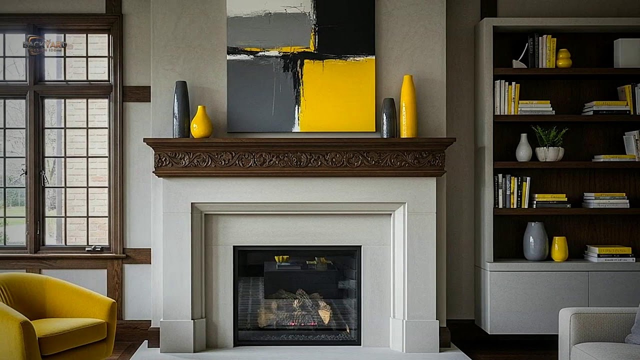 Dark Academia Living Room Fireplace Live Decor Session - YouTube