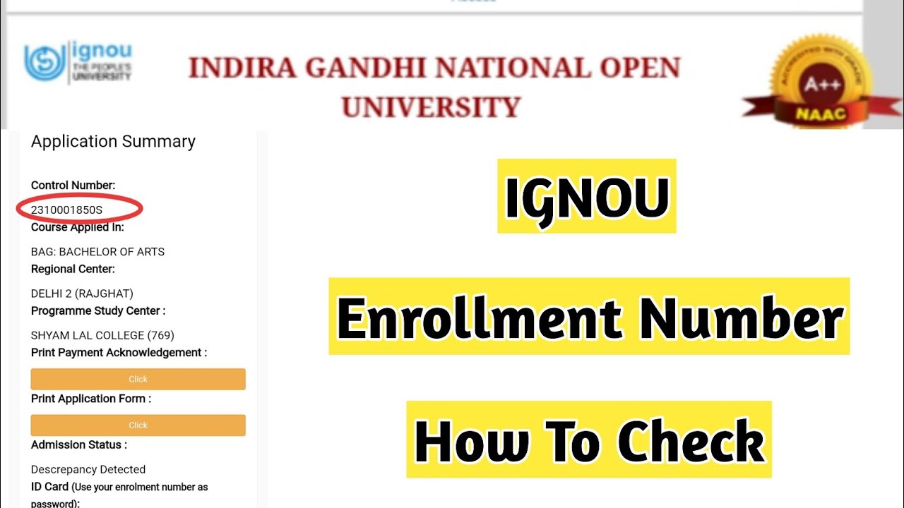 How To Check Roll No In Ignou | Mister Ignou #ignou #result - YouTube