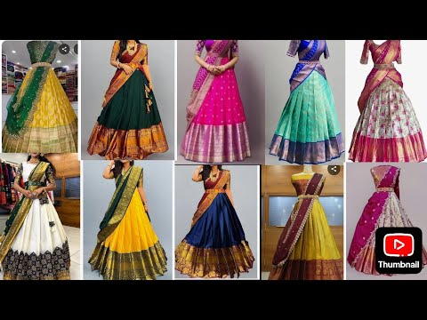 Colour full festival half saree collection/stylish new model design/# tranding # sakiya saree's ...