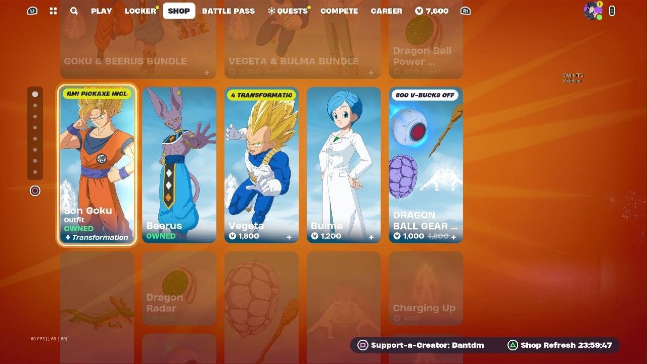 Dragon ball item shop - YouTube