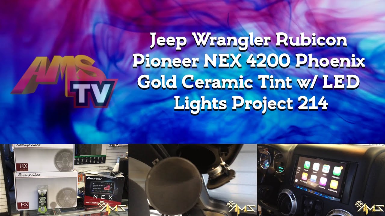 Jeep Wrangler Rubicon Pioneer NEX 4200 Phoenix Gold Ceramic Tint w/ LED ...