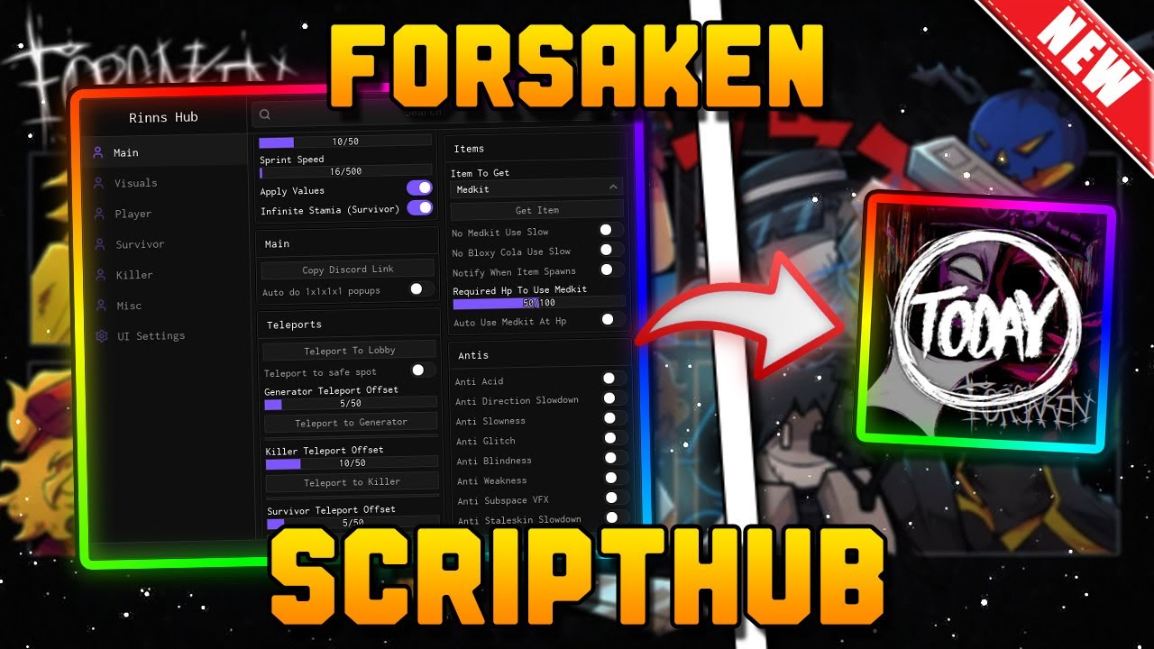 🔥 ScriptHub - Forsaken Script | Auto Farm - Auto Generator - Auto ESP ...