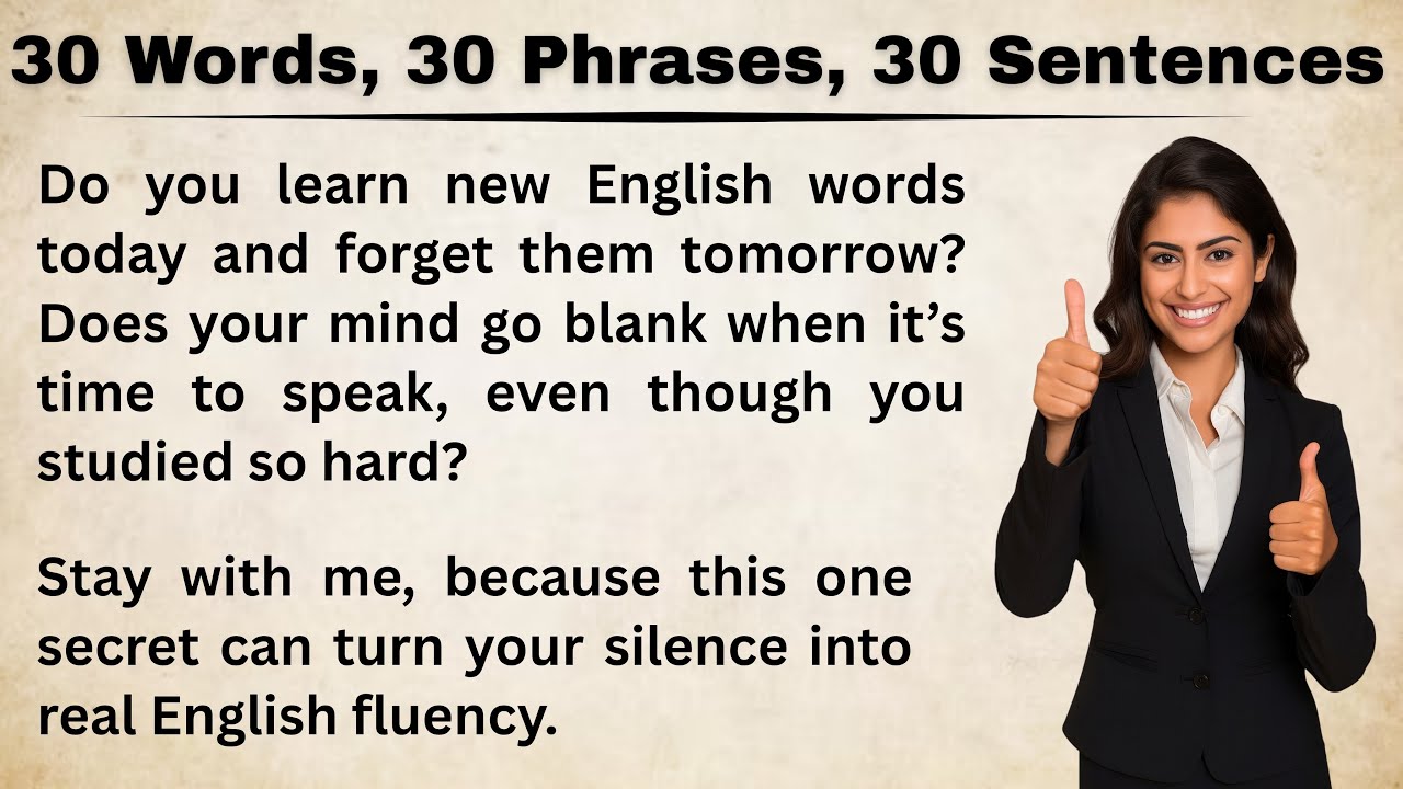 Learn 30 Words, 30 Phrases, and 30 Sentences in One Easy Method ...