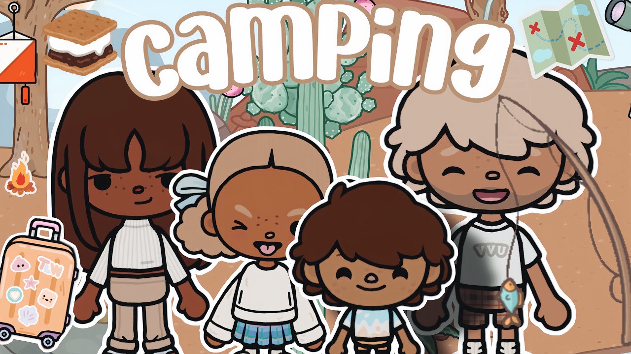 🏕️ Family Camping Vacation 🪵| *with voice* | Toca Life World Roleplay ...