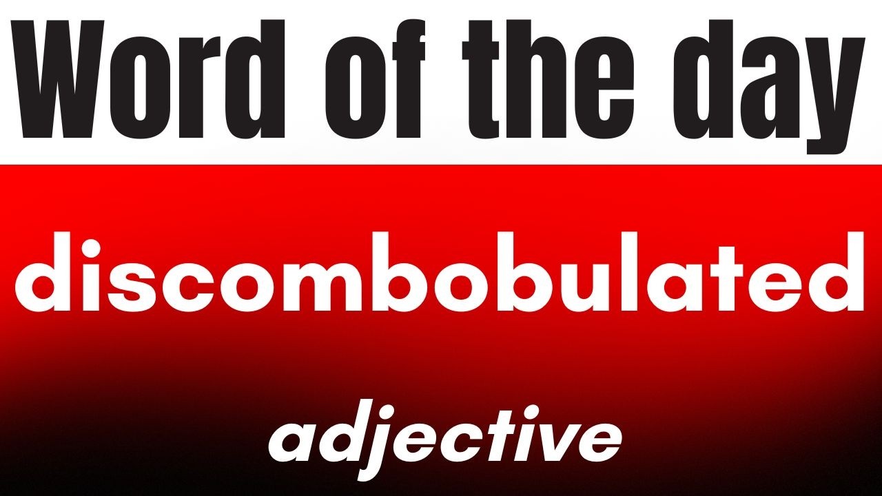 Word of the Day - DISCOMBOBULATED. What does DISCOMBOBULATED mean ...