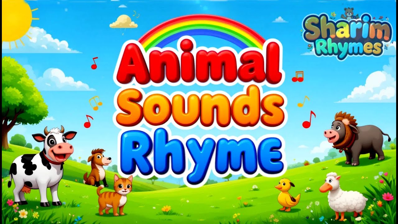 Animal Sounds Rhyme | Fun Nursery Rhyme for Kids Sing Along | Learn ...
