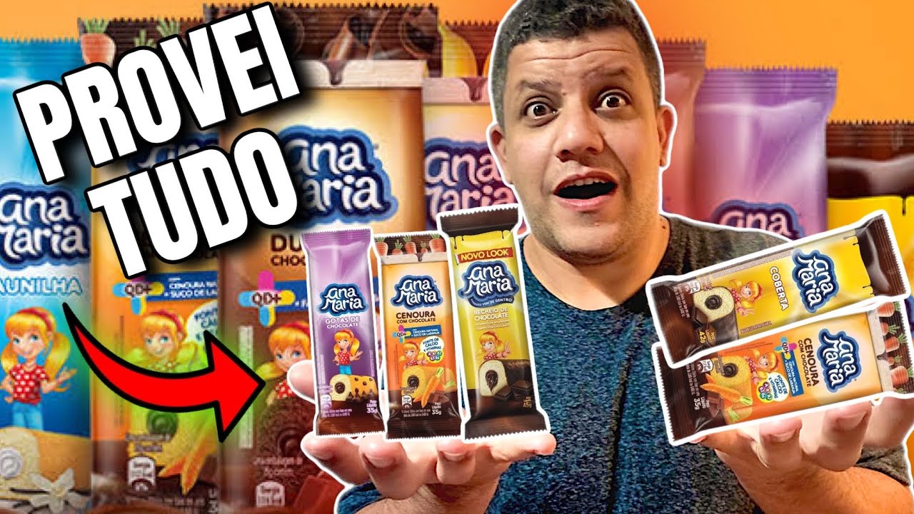 ANA MARIA - EXPERIMENTANDO BOLINHO ANA MARIA - TODOS OS SABORES - YouTube