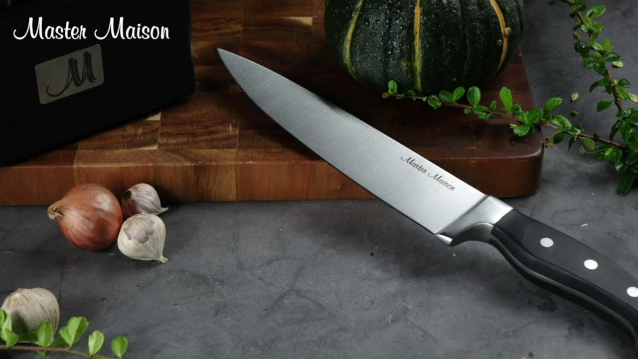 19 Piece Premium Kitchen Knife Set - Master Maison - YouTube