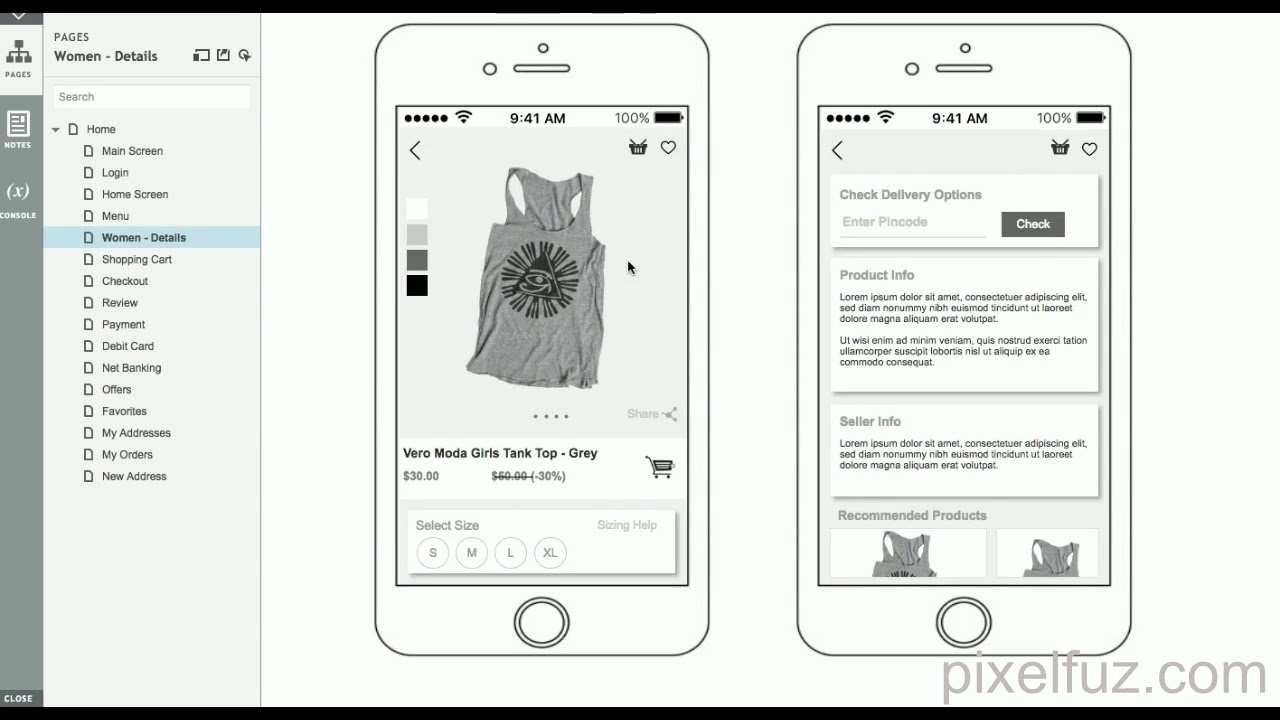 Axure Ecommerce App Mobile Wireframe, Free to download - YouTube