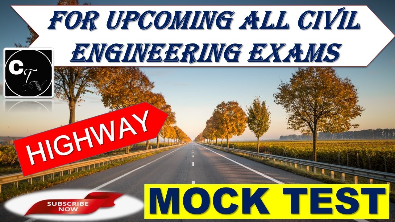 FREE MOCK TEST /FOR UPCOMING ALL CIVIL ENGINEERING EXAMS //HIGHWAY ...