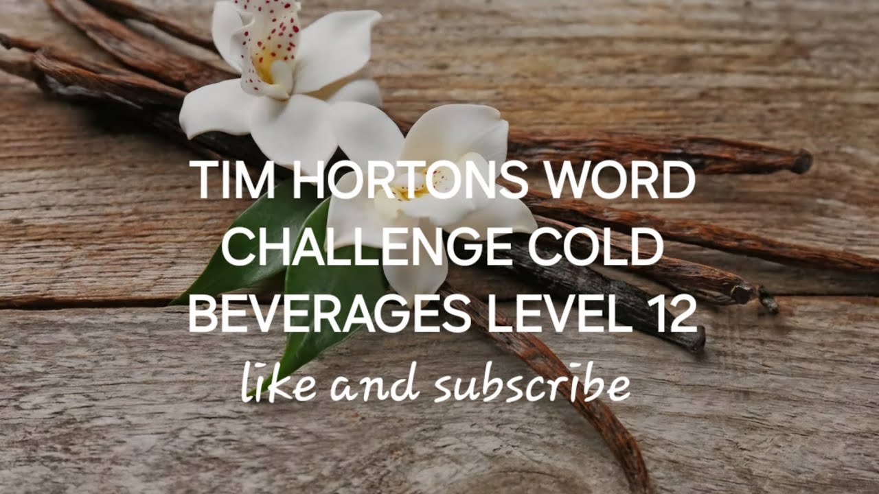 Tim Hortons Word Challenge Cold Beverages Level 12 #timhortons #free # ...