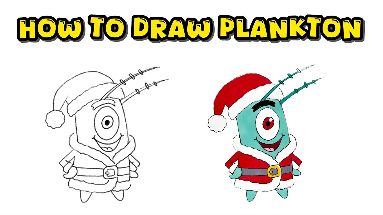 How to Draw Sheldon J. Plankton from SpongeBob SquarePants Cartoon ...